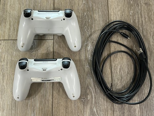 Sony DualShock 4 Wireless Controller for PS4 - White/Grey - Lot Of 2 | eBay
