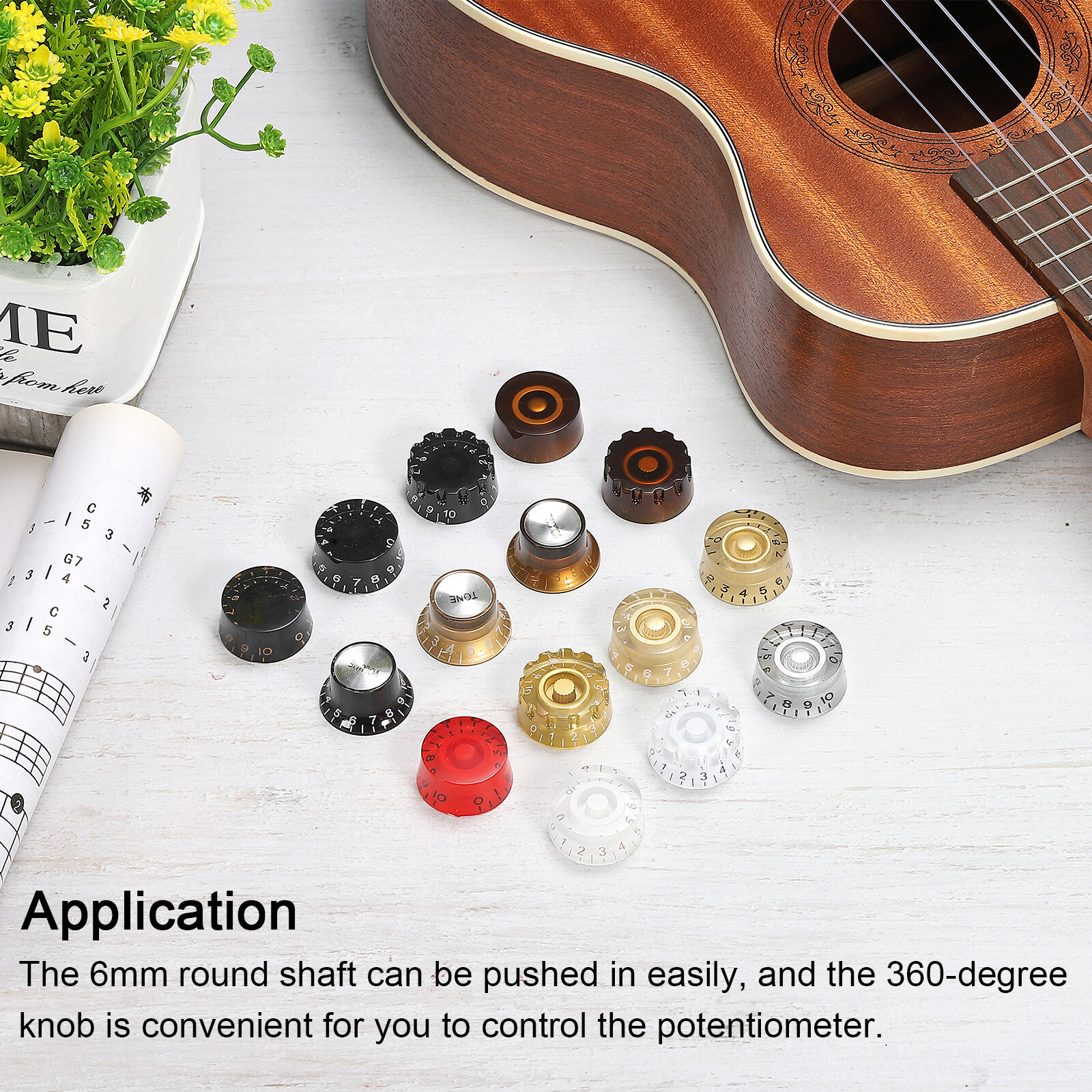 Top Hat Guitar Bell Knobs ID 2 Volume 2 Tone Speed Control Knobs Gold 2Set | eBay