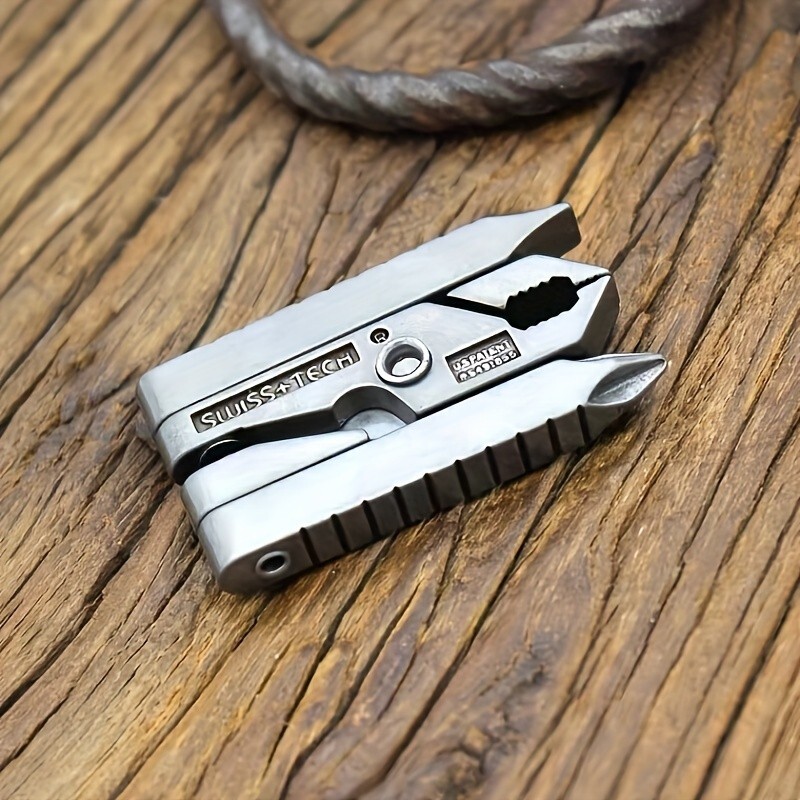 SWISS+TECH Stainless Steel 6-in-1 Key Chain Multi Tool Every Day Carry ...