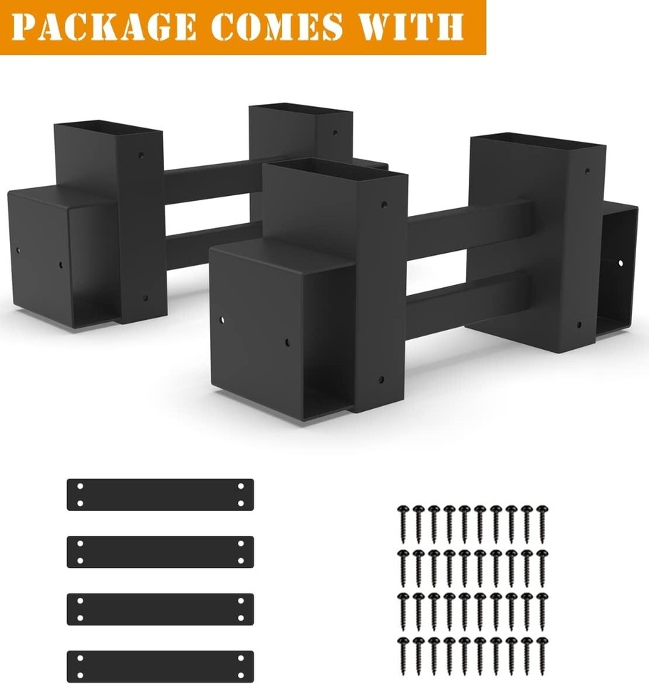 Outdoor Firewood Rack Brackets Kit for Fire Wood Pile Storage ...