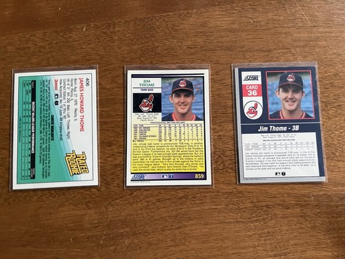 1992 Jim Thome Baseball Cards Lot- 3 Rookie Cards! RC Donruss Score ...
