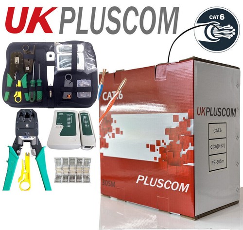 CAT6 Network ethernet Cable 305m UTP FTP RJ45 Patch Roll Lan Outdoor ...