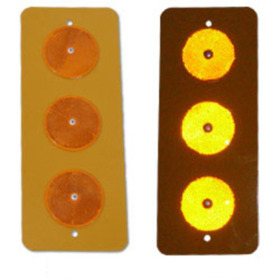Type II OM2 Yellow Reflective Object Marker Delineator Button Reflector ...