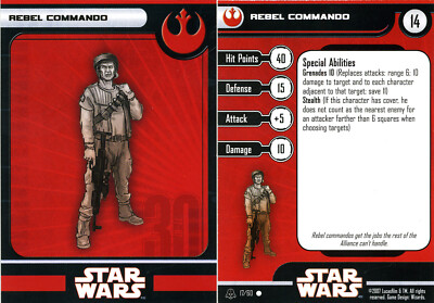 Star Wars Miniatures Alliance & Empire REBEL COMMANDO #17 Trooper card | eBay
