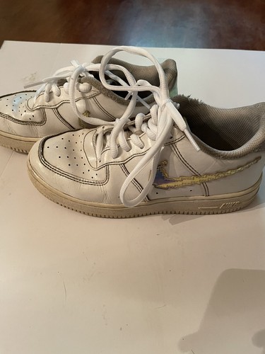 Nike Kids 2Y White With Silver Pixelated Swoosh | eBay