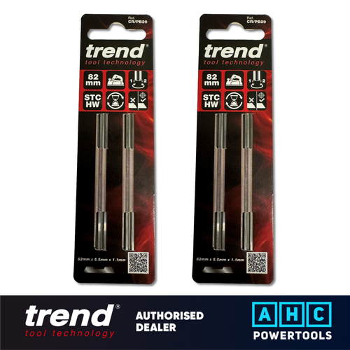 2 x Pair of Trend Planer Blades 82mm Makita Dewalt Bosch Hitachi - CR ...