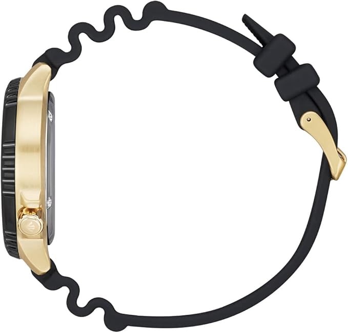 CITIZEN PROMASTER BN0152-06E Eco-Drive 200m Gold Case Black Strap Diver ...