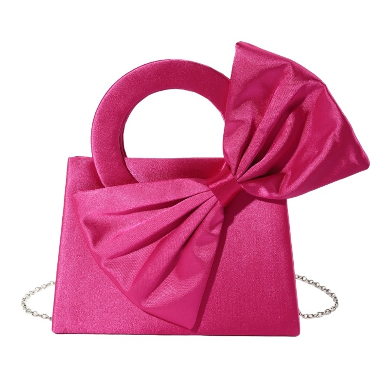Party Evening Bag with Large Bows Decoration Handbag for Wedding and ...