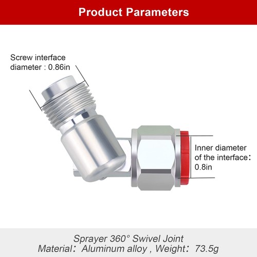 Airless Paint Spray Swivel Joint with Graco 235486 7/8 Inch Thread 360 ...