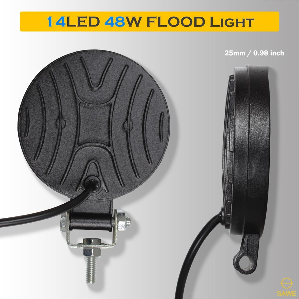 4 x LED Work Light Flood SPOT Lights For Truck Off Road Tractor ATV ...