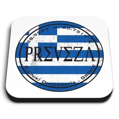 1x Square Fridge MDF Magnet Preveza Greece Flag Circle #59317 | eBay UK