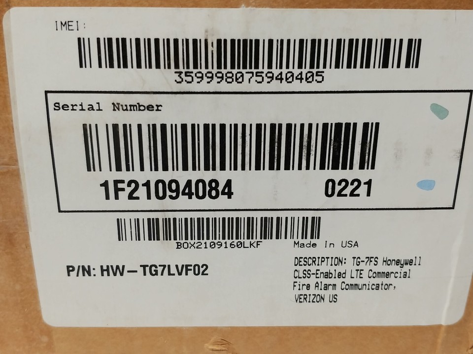 Telguard Telular TG-7FS fire cell radio Honeywell HW-TG7LVF02 | eBay