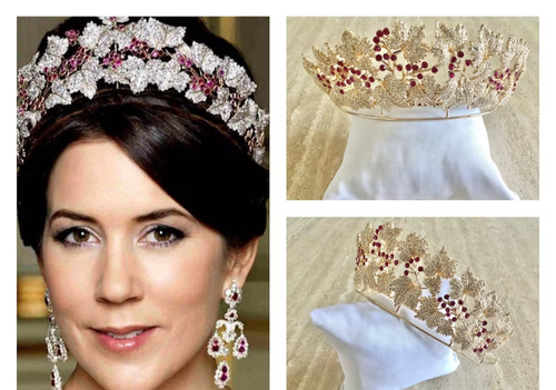 The Danish royal Ruby Parure Tiara style (no actual rubies on Tiara ...