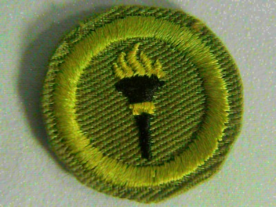 Vintage 1950s Boy Scouts Merit Badge Public Health torch patch A6 | eBay