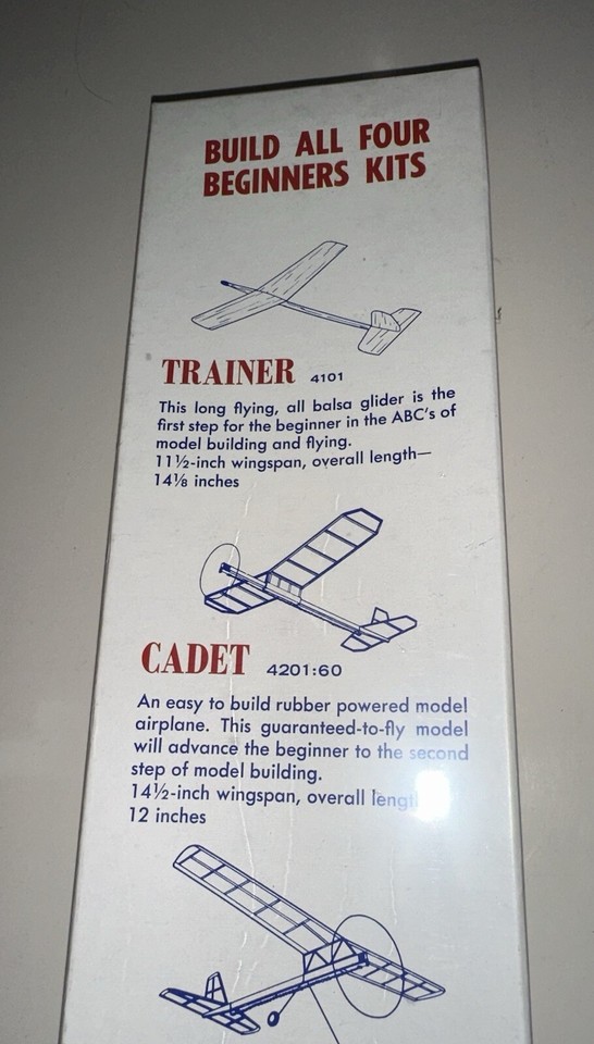 Comet Beginners Build N Fly Balsa Cadet Airplane Kit New Sealed | eBay