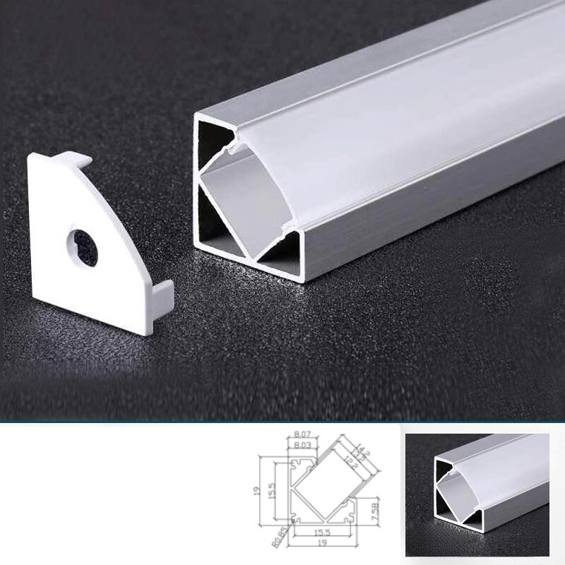 10Pcs 3.3ft Each LED Aluminum Profile Channel Holder with Cover for LED ...