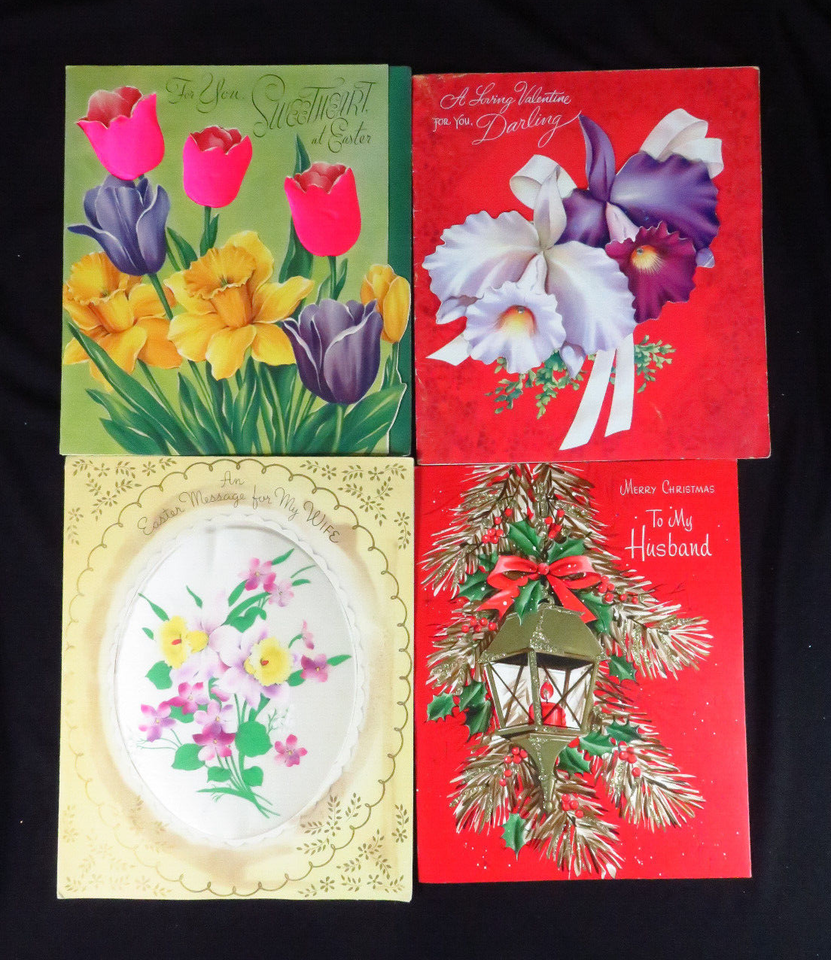 BEST Lot 24 UNUSUAL Vtg Oversized Lrg Greeting Cards RUSS CRAFT ...