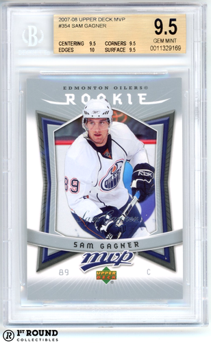 Sam Gagner RC BGS 9.5: 2007-08 Upper Deck MVP Rookie Highest Subgrades ...