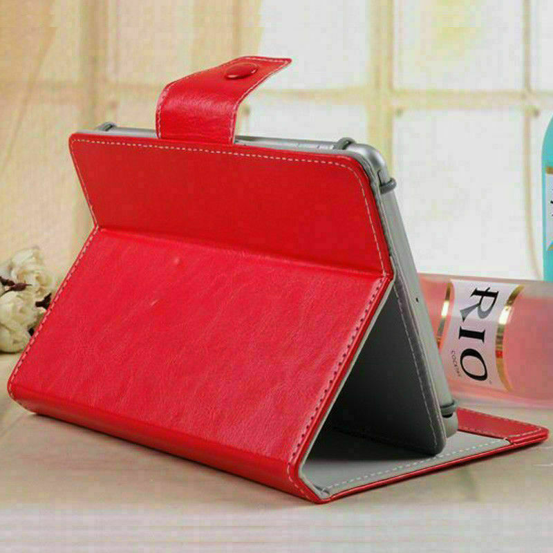 For 7" 8" 9.6" 9.7"10.1" Inch Android Tablet Universal Leather Stand ...