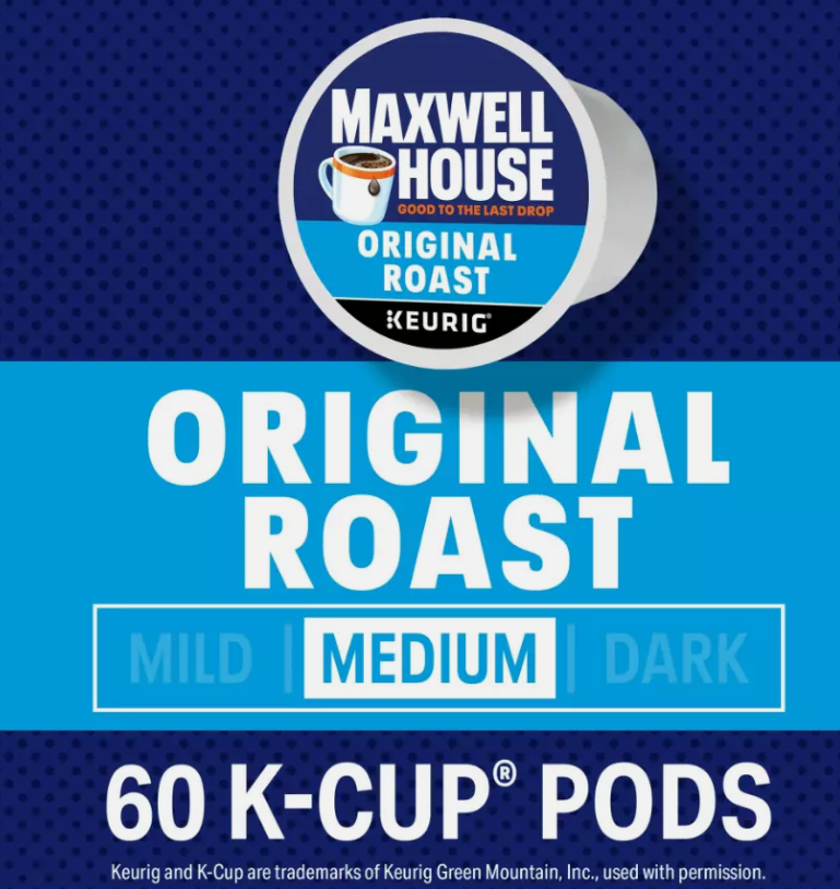 Maxwell House Original Roast Medium Roast K-Cup® Coffee Pods, 60 ct ...