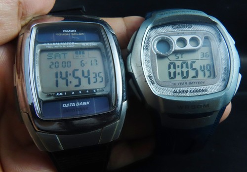 Two Casio Tough Solar Alarm Chrono LCD Quartz Men Watch | eBay