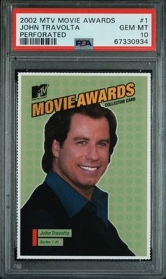 PSA 10 GEM MINT JOHN TRAVOLTA SCIENTOLOGY MTV CARD 7UP LOW POP | eBay