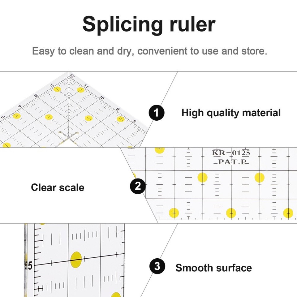 Measuring Guide for Quilt Square Cutting Fabric Ruler Centimeter | eBay ...