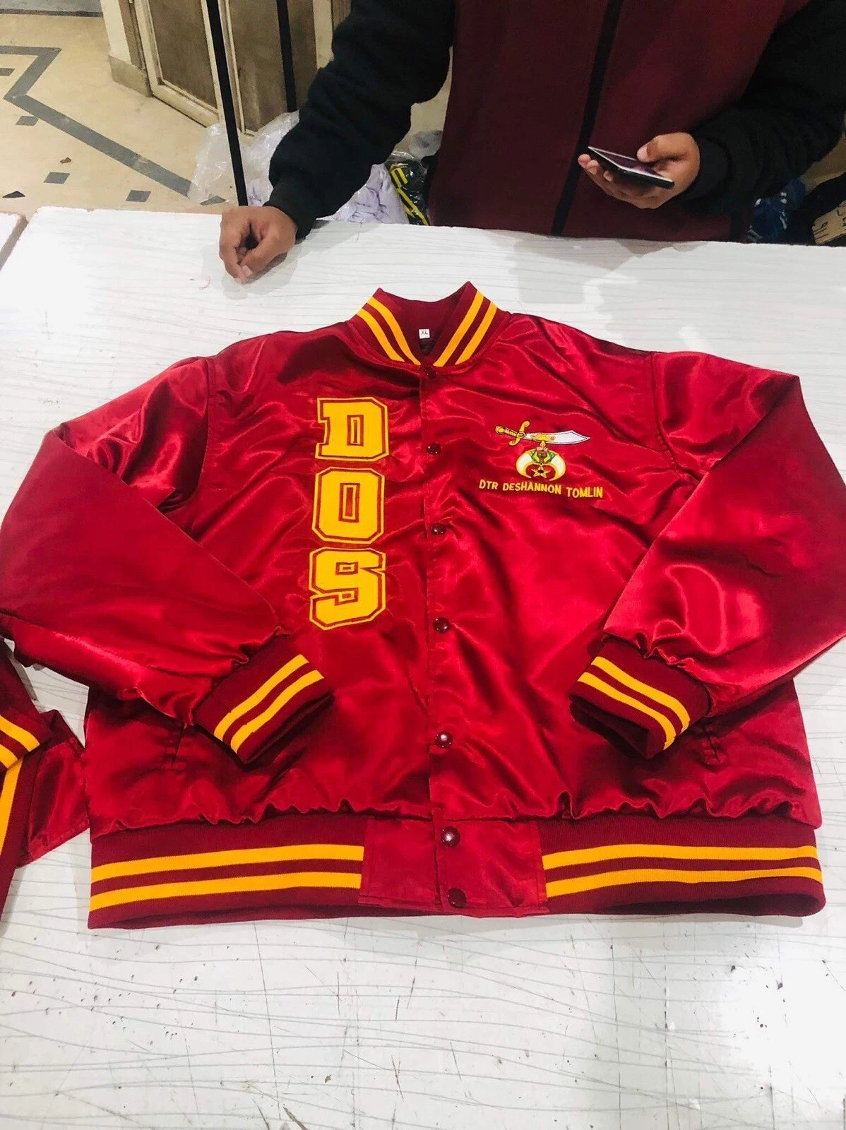 DOS Jacket maroon DOI Daughter Of sphinx Jacket Custom-B2B | eBay