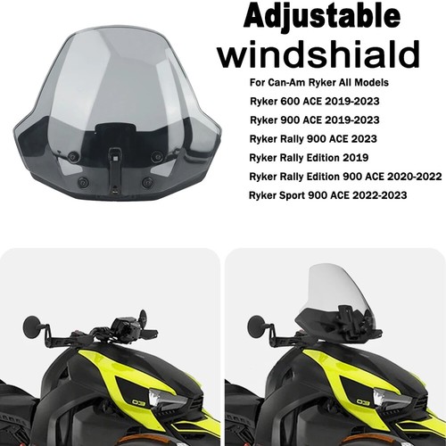 Windshield Adjustable Windscreen for Can Am Ryker 600 900 Sport&Rally ...