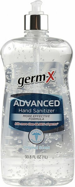 1l Germ-X Advanced Hand Sanitizer GEL Original Scent Antibacterial ...