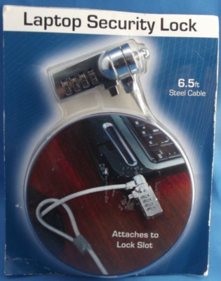 Tech Universe Laptop Security Lock 6.5 Ft Steel Cable New Unopened ...