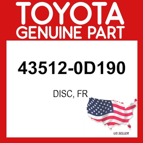 435120D190 Genuine Toyota DISC BRAKE, FRONT 43512-0D190 | eBay