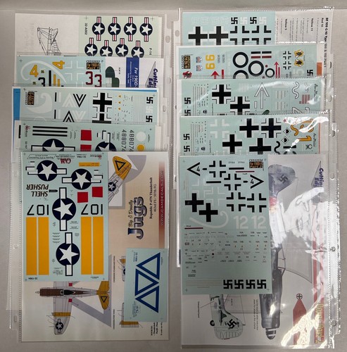 Lot "10" NEW Vtg Military War Model Aircraft Airplane Decal 1/32 Scale ...