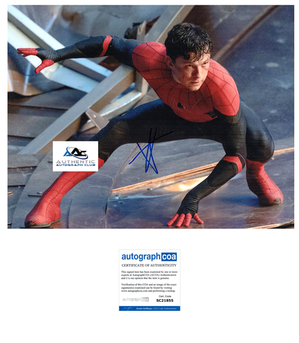 TOM HOLLAND AUTOGRAPH SIGNED 11X14 PHOTO SPIDERMAN MARVEL ACOA | eBay