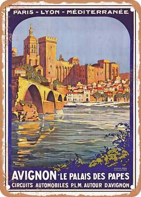 METAL SIGN - 1922 PLM Avignon the Palace of the Popes Vintage Ad | eBay