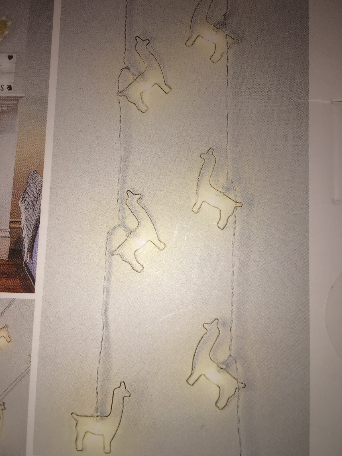 WEST & ARROW Metallic Llama String Lights Patio Bar Party LED 8.5 ft ...