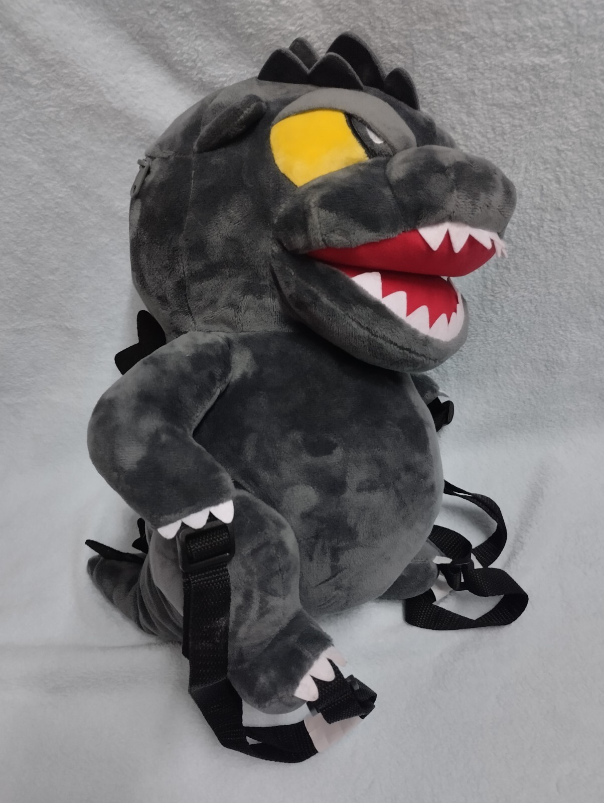 Godzilla Chubby Fluffy Jumbo 18"x14" Plush Doll Backpack Pre-owned Xlnt ...