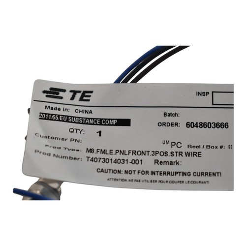 NEW TE Connectivity T4171310004-001 Circular Cable Assembly 0.66' (200.00mm) | eBay