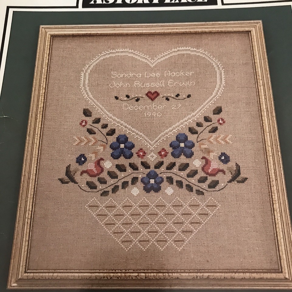Astor Place Wedding Sampler Counted Thread Cross Stitch Chart | eBay