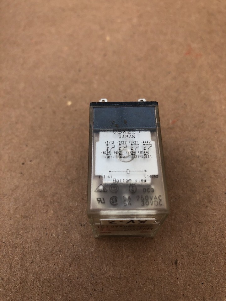 50x OMRON MY4N POWER RELAY 4PDT 220/240 VAC COIL 14 PINS Used #B-16 ...