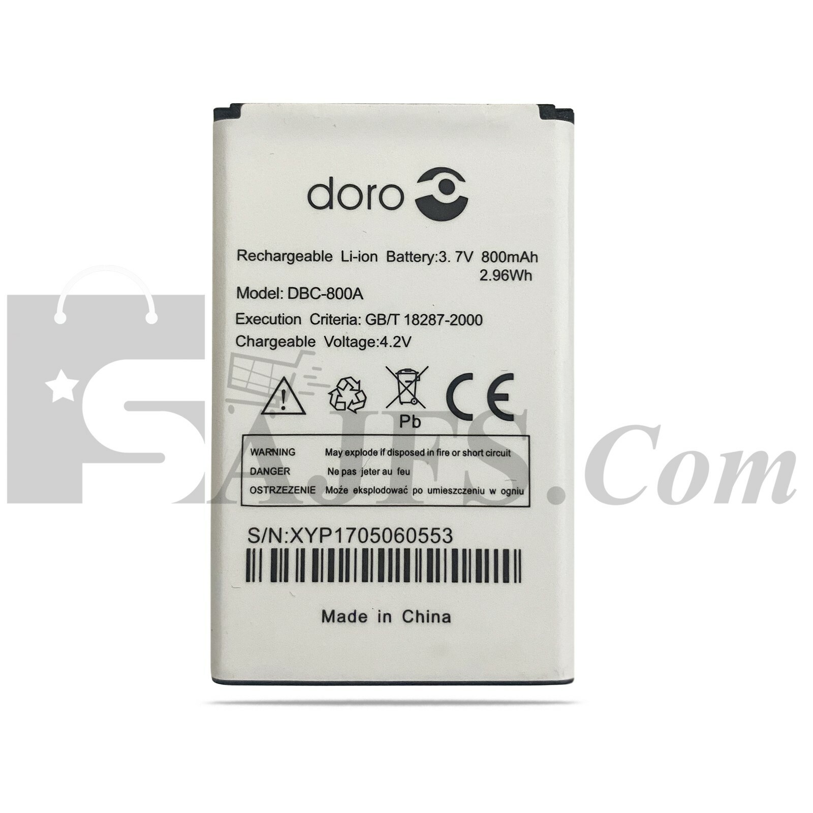 Brand New Original Genuine Battery for Doro Phone Easy 6520 6050 6526 ...