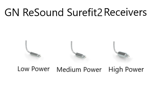 GN ReSound SureFit2 2C Receivers For Hearing Aids - Powers LP MP HP ...