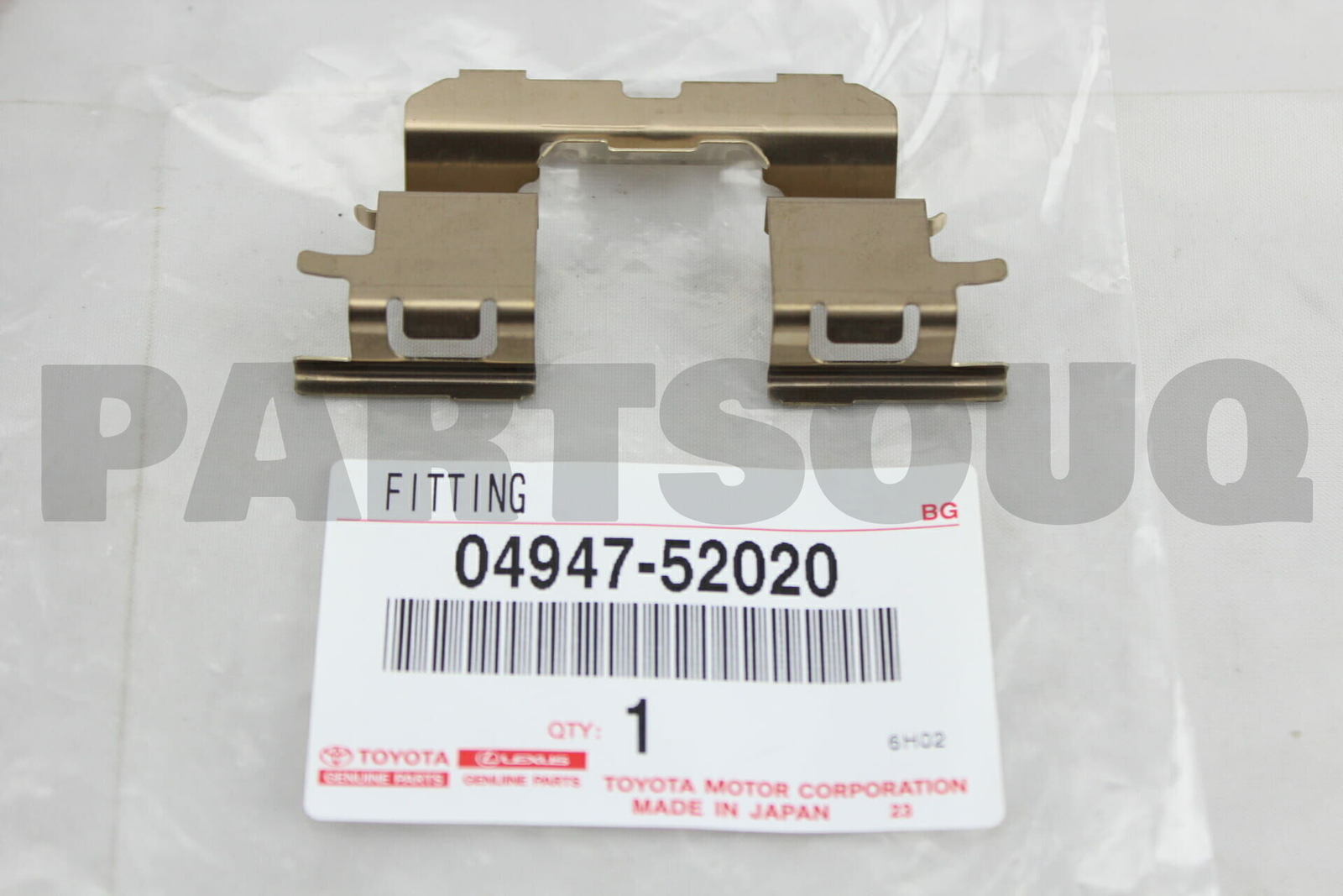 0494752020 Genuine Toyota FITTING KIT, DISC BRAKE, FRONT 04947-52020 | eBay