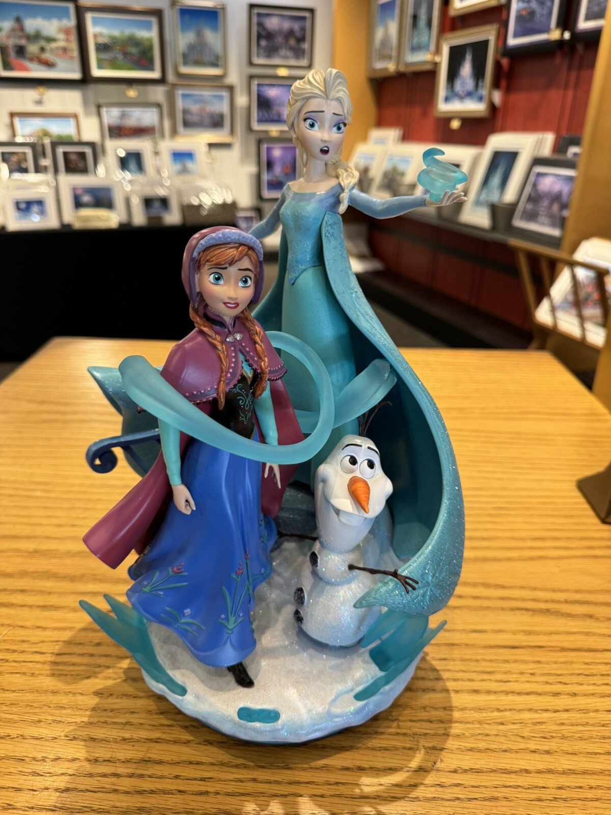 2023 Disney Parks Frozen Anna Elsa Olaf 10th Anniversary Big Fig Figure ...
