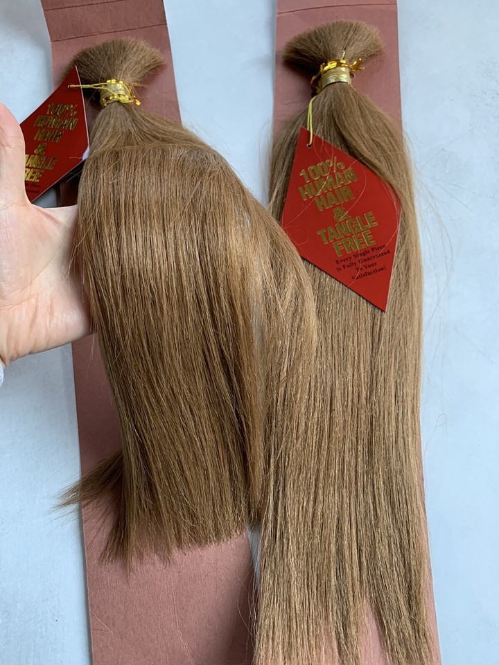 100% Human Hair for Braiding by NY Queen, Yaki Perm Bulk 2-Pack Bundle ...