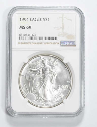 MS69 1994 American Silver Eagle NGC Brown Label *1341 | eBay