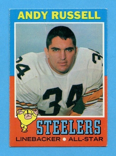1971 TOPPS # 132 ANDY RUSSELL PITTSBURGH STEELERS EX+ FREE SHIPPING | eBay