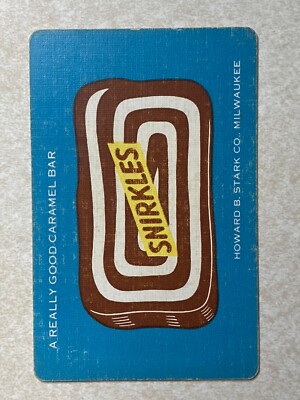 Vintage Snirkles A Really Good Caramel Bar Single Swap Playing Card ...