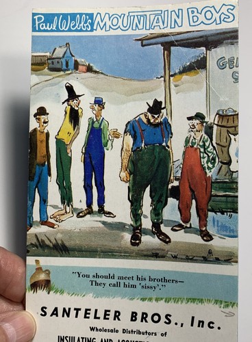 Funny Paul Webb’s Mountain Boys Blotter Calendar Columbus Ohio 1966 ...