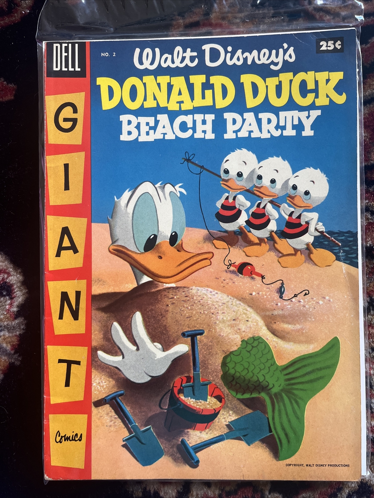 Dell Giant Donald Duck Beach Party #2 (1955) Golden Age Disney High ...